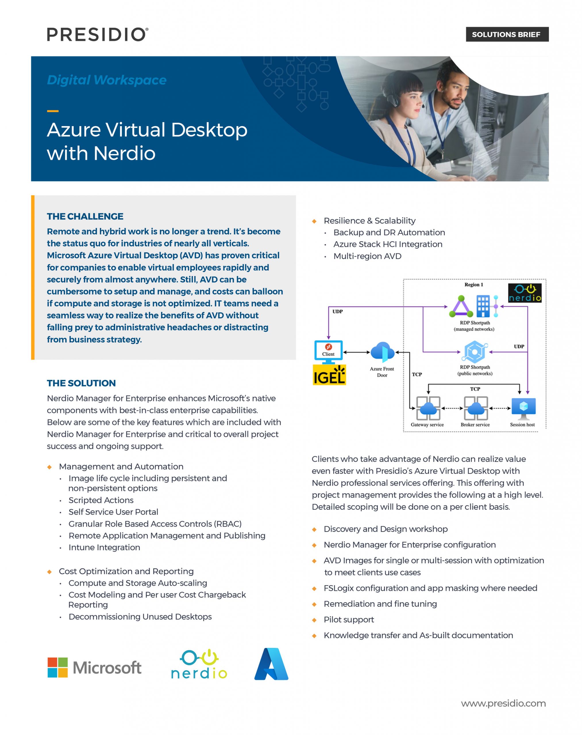 Azure Virtual Desktop with Nerdio - Presidio