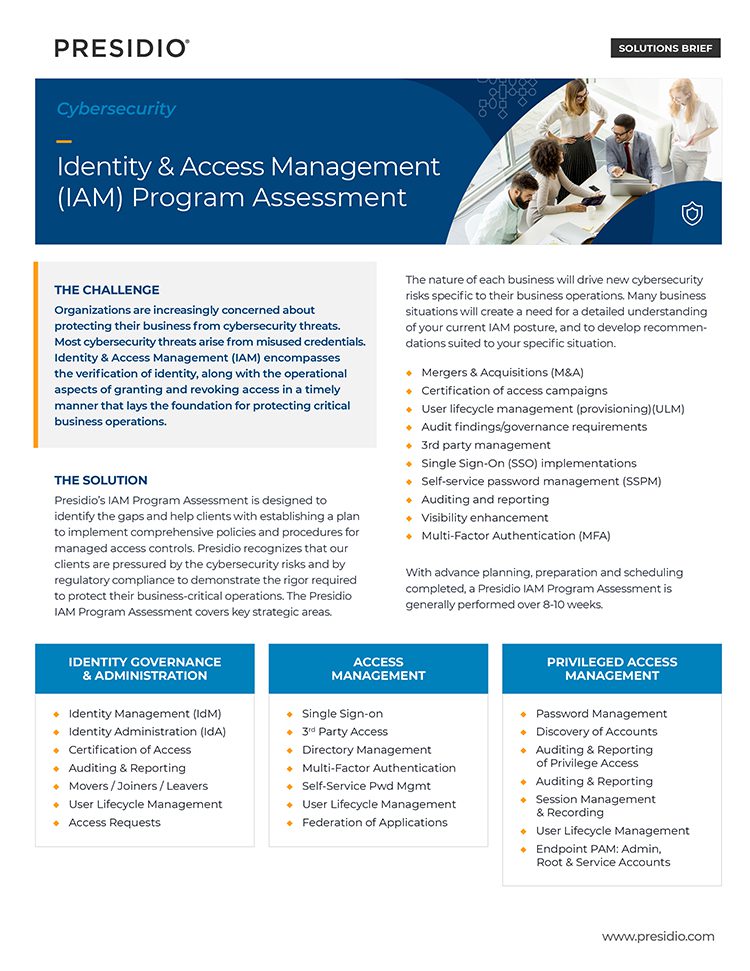 Identity & Access Management (IAM) Program Assessment - Presidio