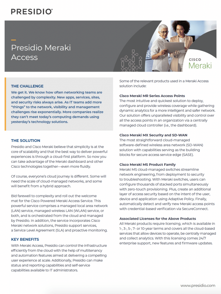 Presidio Meraki Access - Presidio