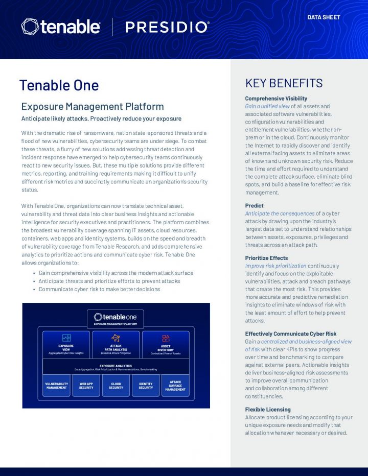 TENABLE ONE - Presidio