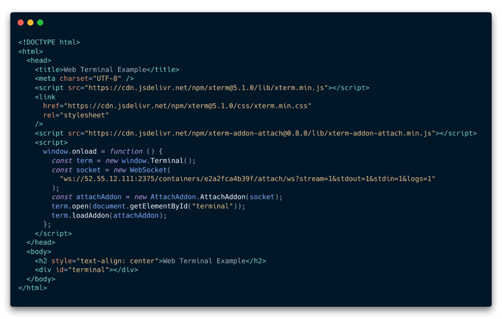 Building A Browser Based Terminal Using Docker And Xtermjs Presidio