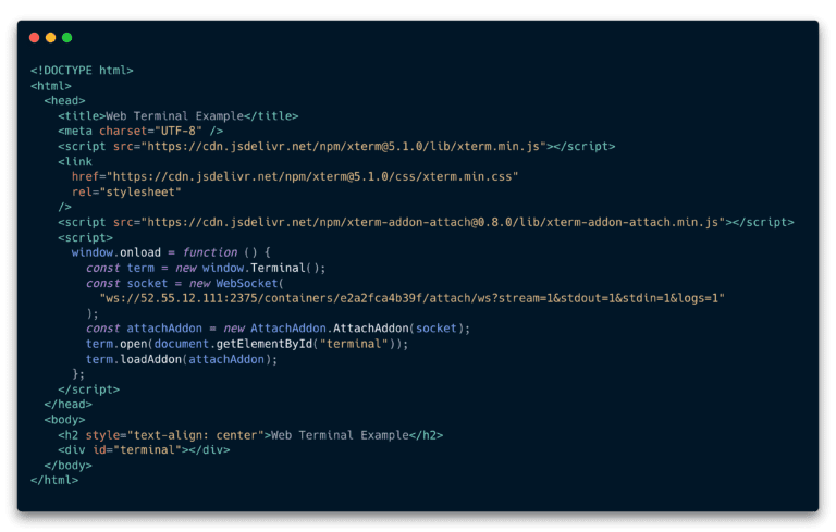 Building a Browser-based Terminal using Docker and XtermJS - Presidio