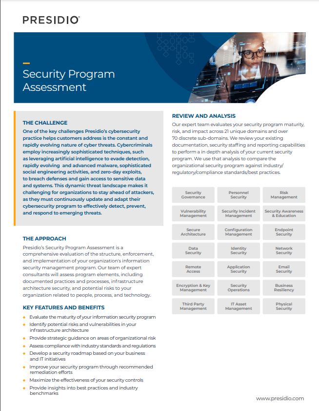 Security Program Assessment - Presidio