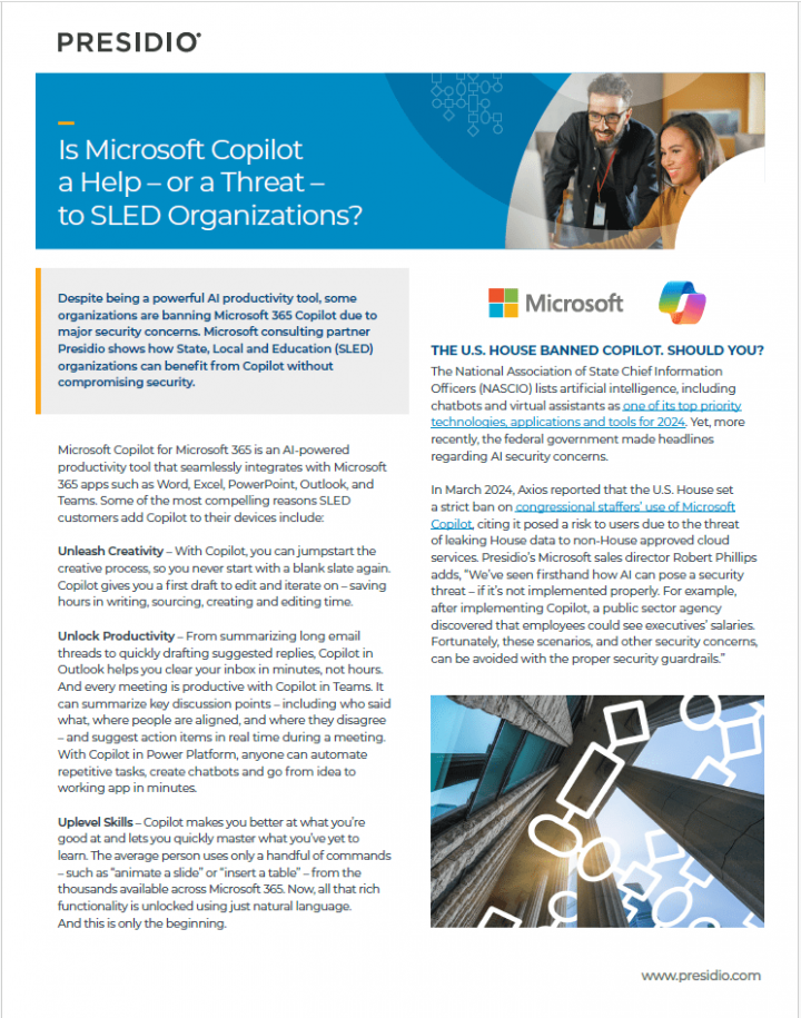 Is Microsoft Copilot a Help – or a Threat – to SLED Organizations ...