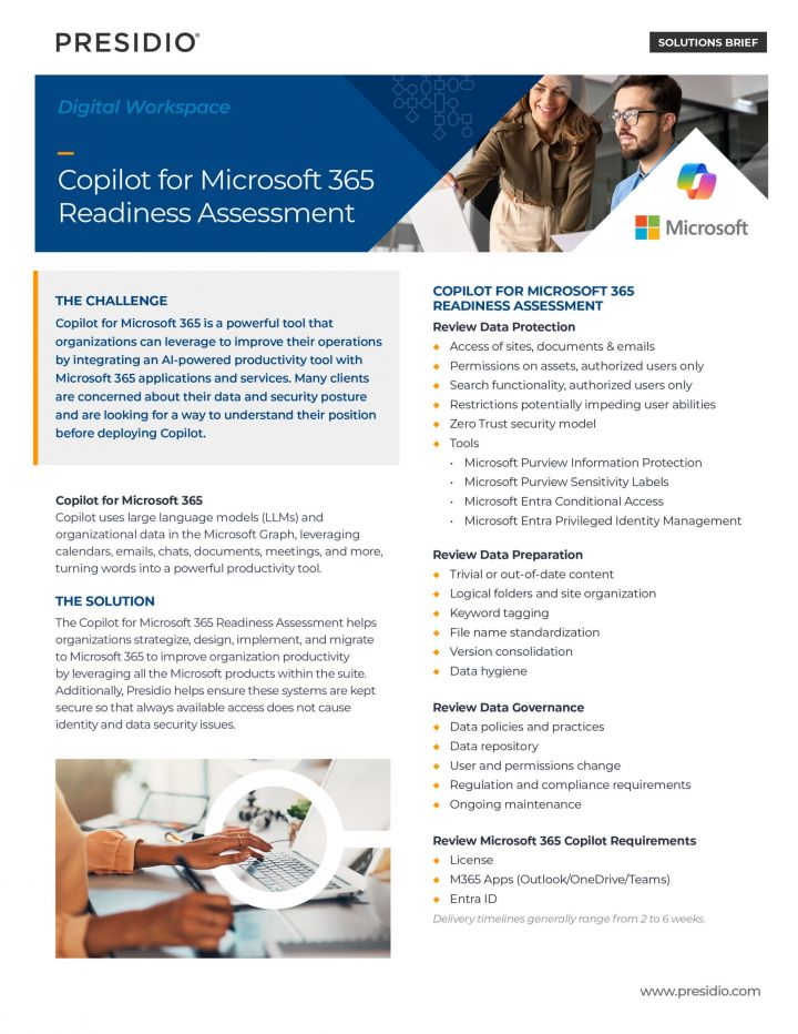 Copilot for Microsoft 365 Readiness Assessment - Presidio