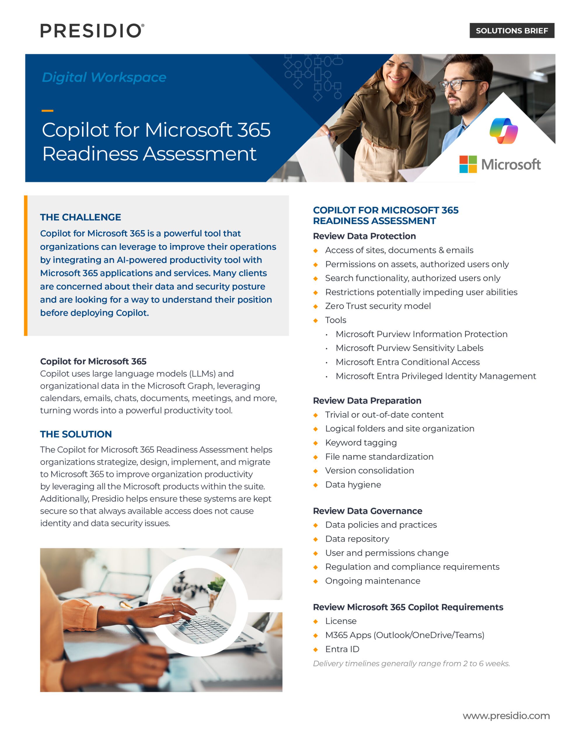 Copilot for Microsoft 365 Readiness Assessment - Presidio