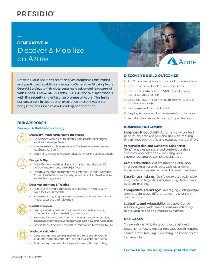 Gen-AI Discover and Mobilize on Azure - Presidio