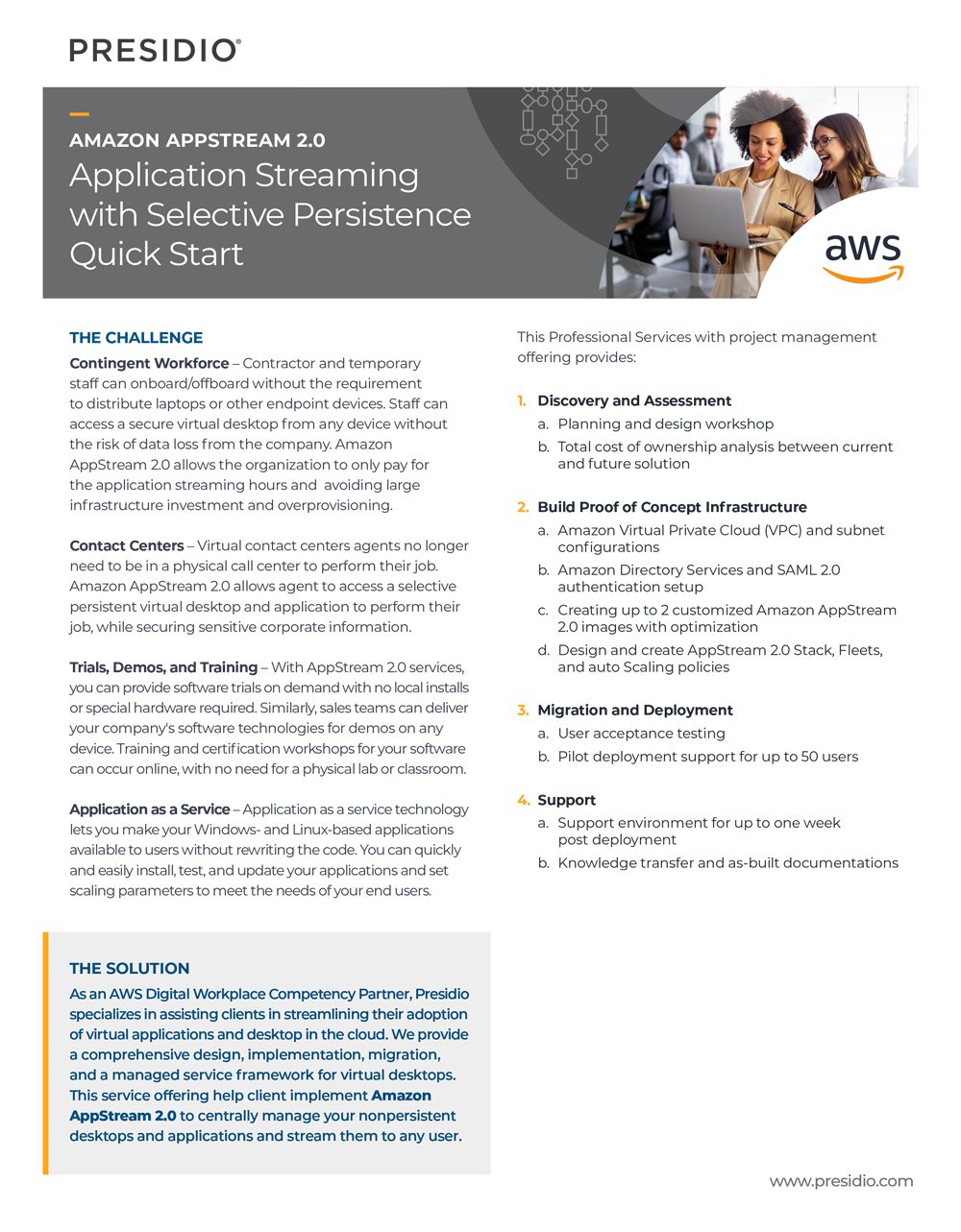 AMAZON APPSTREAM 2.0 Application Streaming with Selective Persistence ...