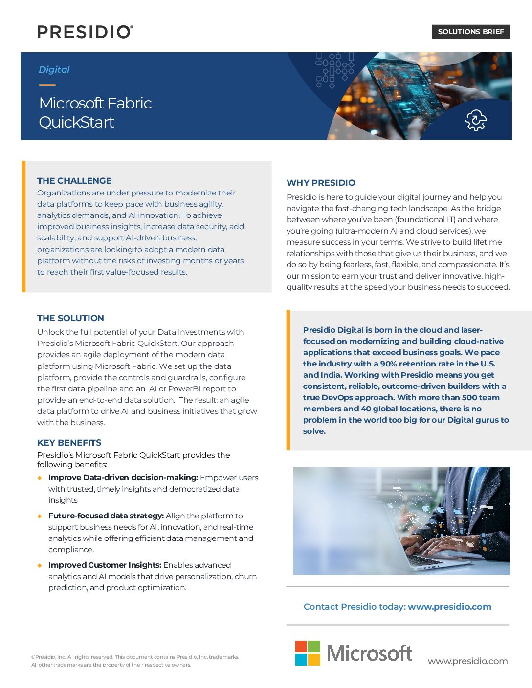 Microsoft Fabric QuickStart - Presidio