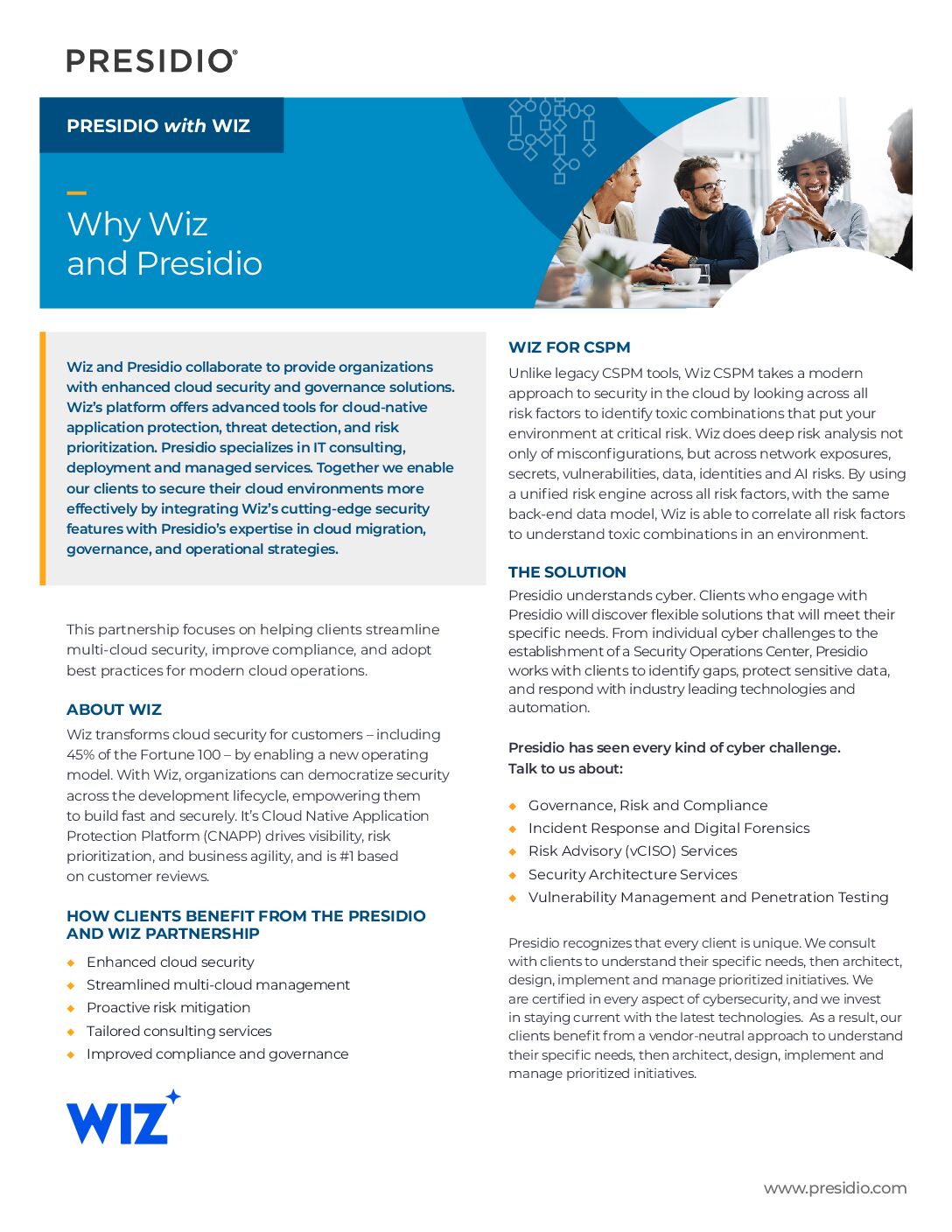 Why Wiz and Presidio - Presidio