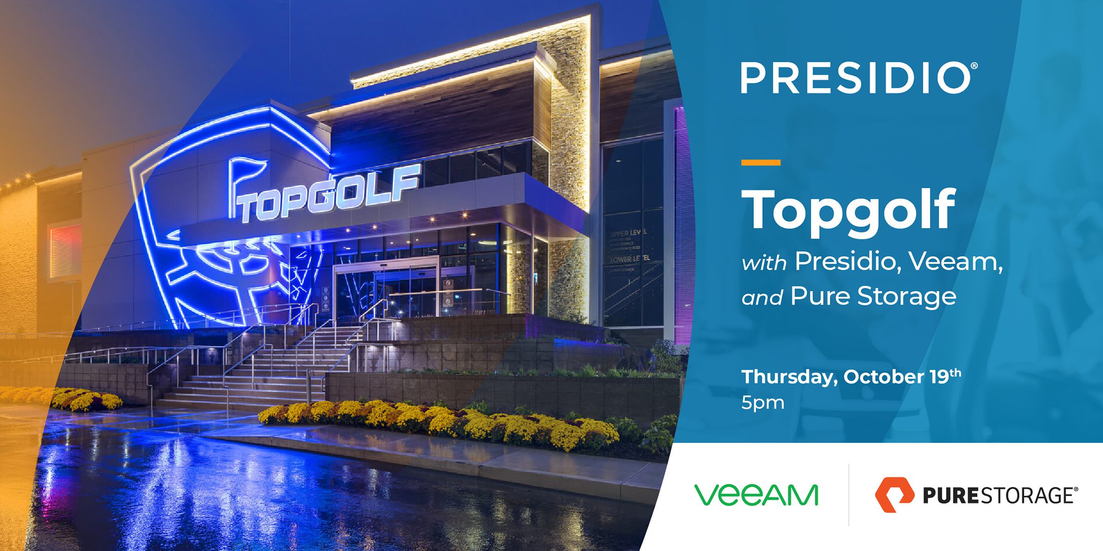 Topgolf with Presidio, Veeam, and Pure - Presidio